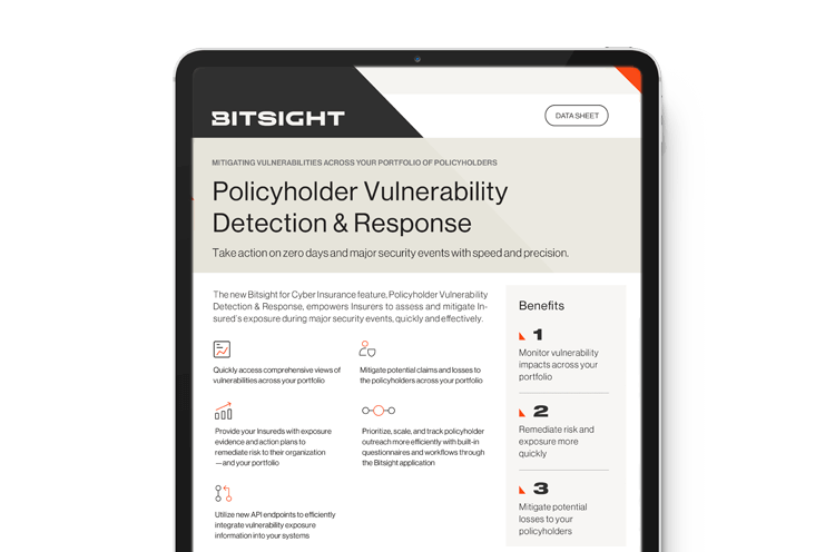 Bitsight Cyber Insurance Policyholder Detection & Response | Bitsight